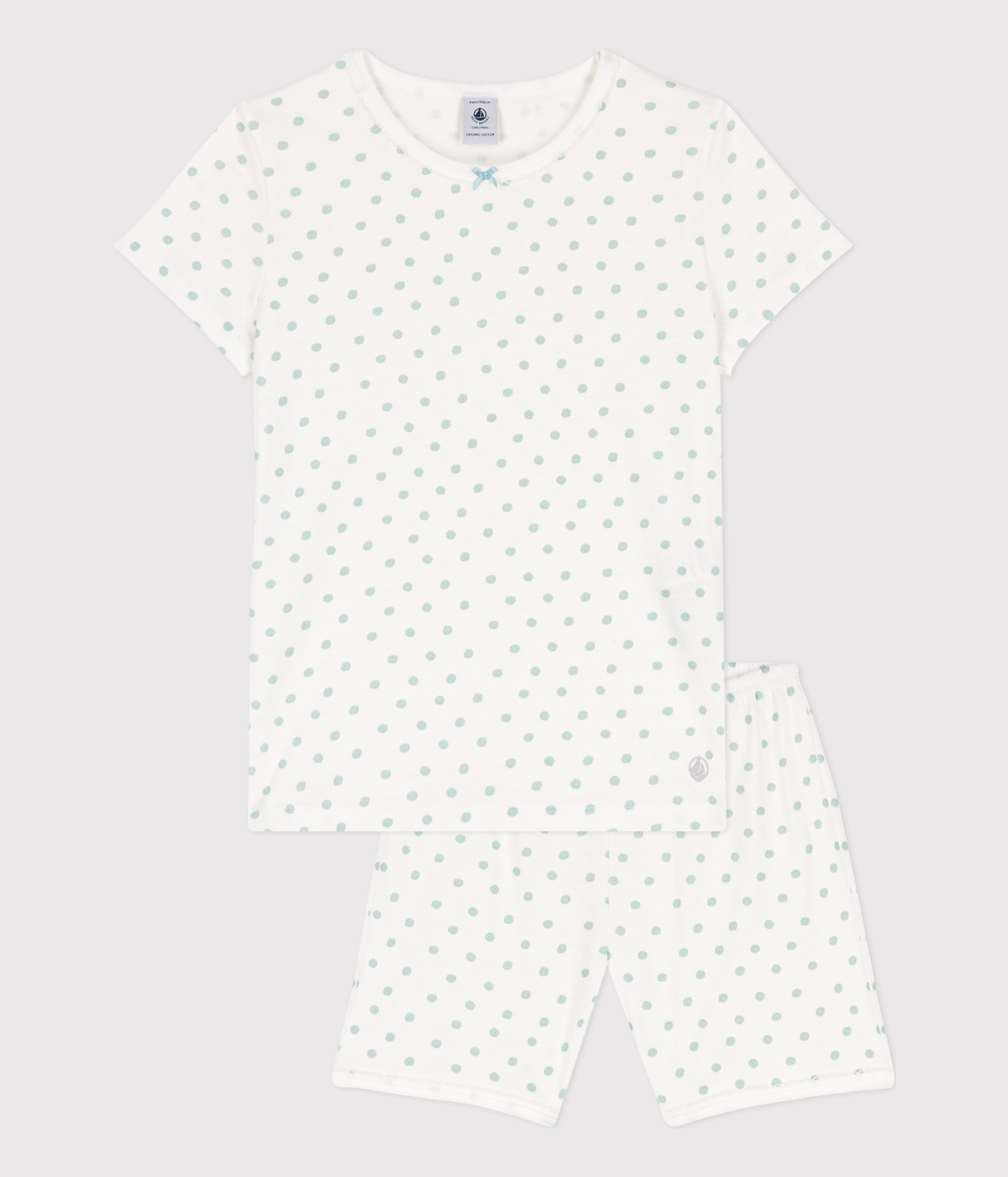 Pijama corto de algodón con lunares para niña MARSHMALLOW/BOB | Petit ...